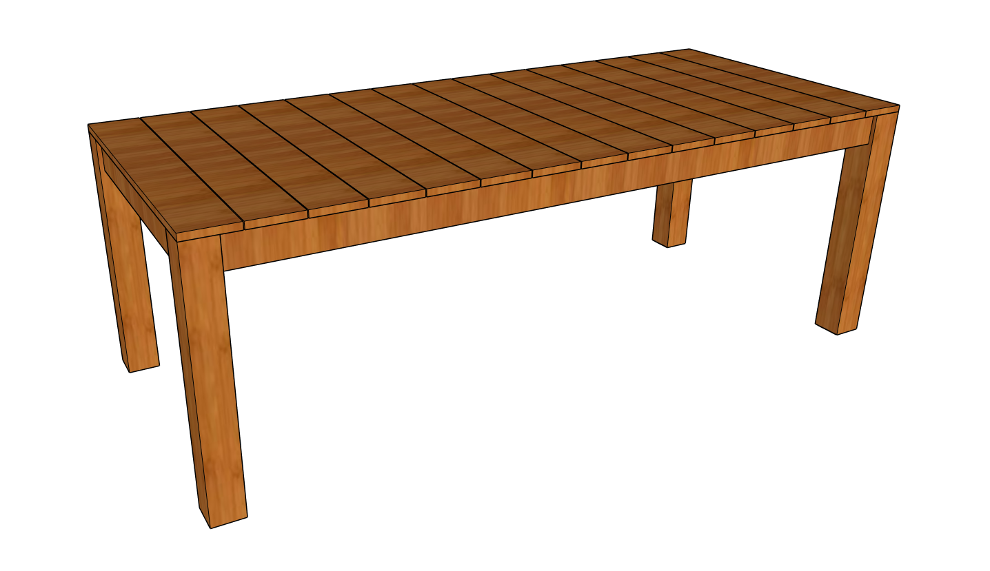 DIY modern outdoor dining table plans » Famous Artisan