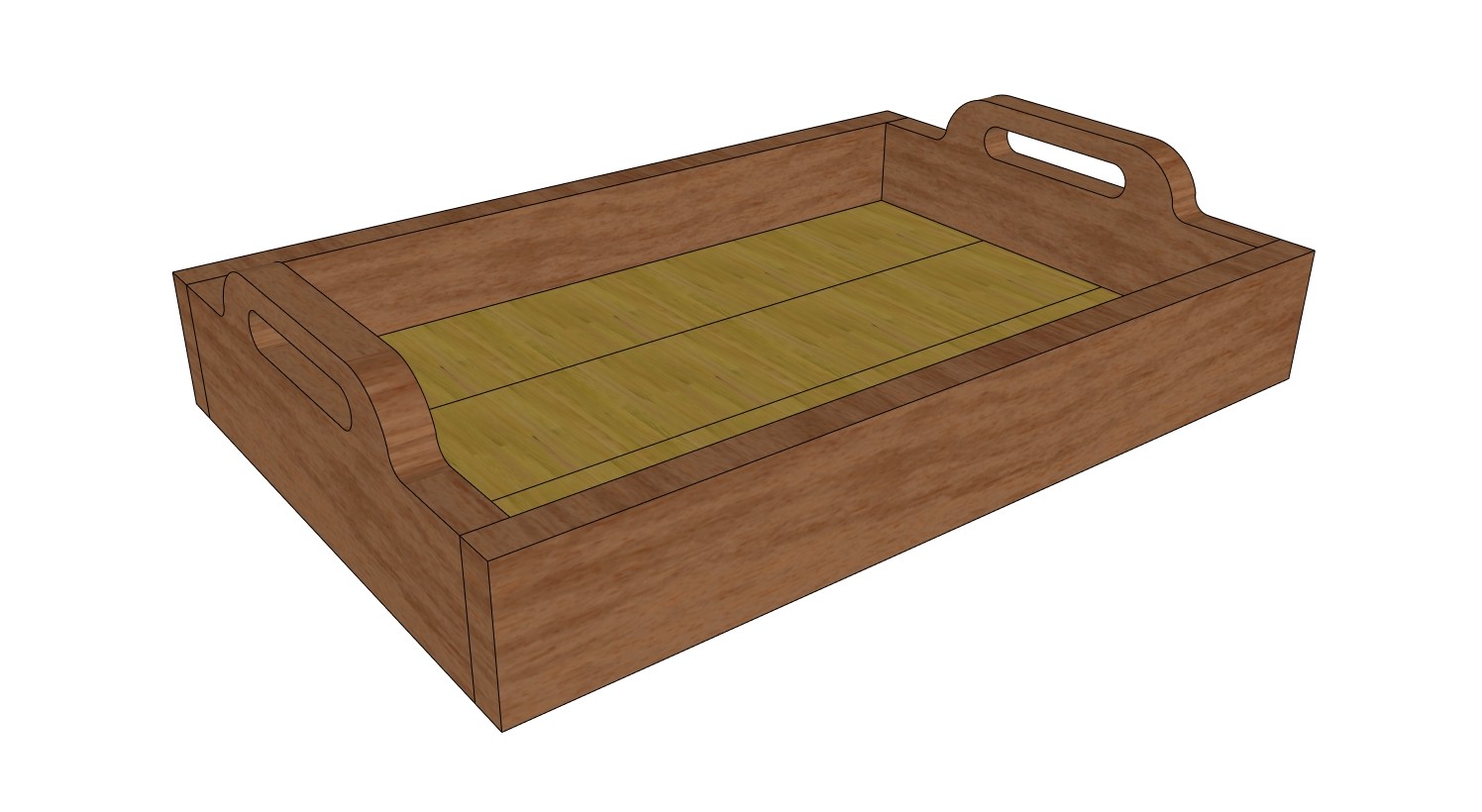 Two Board Serving Tray with Raised Handles » Famous Artisan