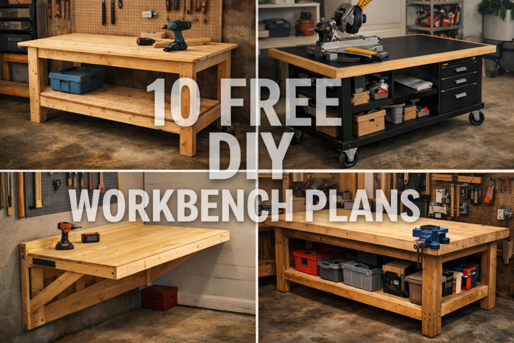 10 Free DIY Workbench Plans » Famous Artisan