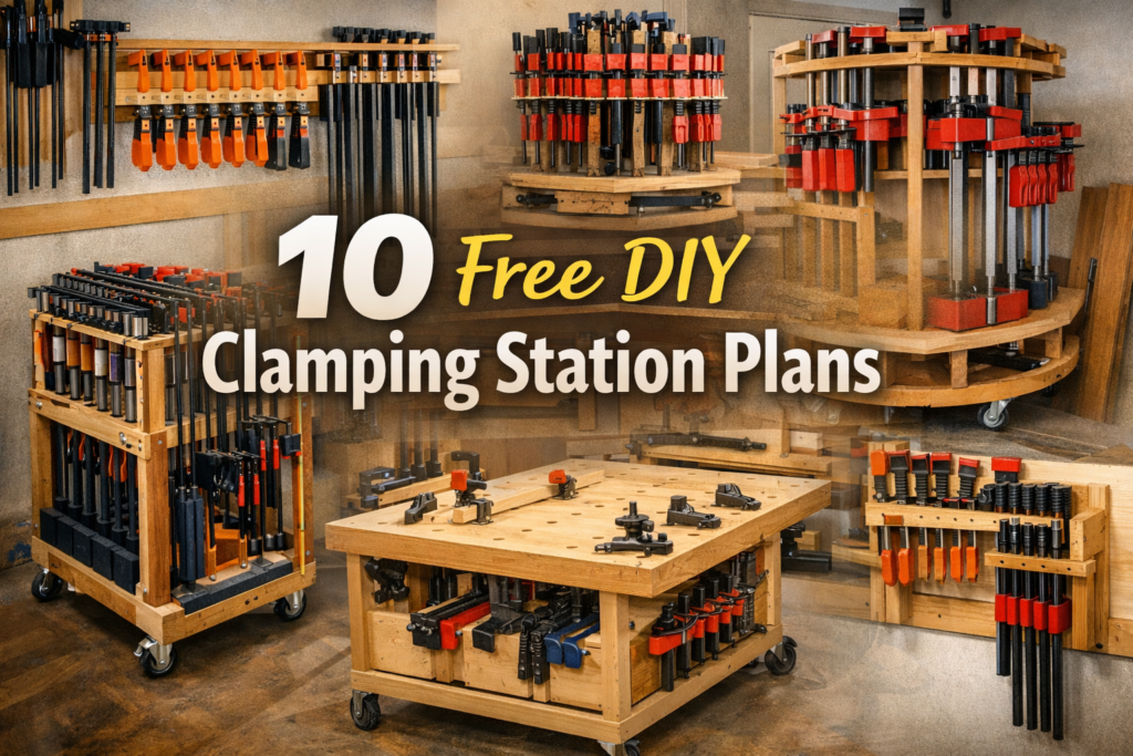 10 free DIY Clamping Station plans » Famous Artisan