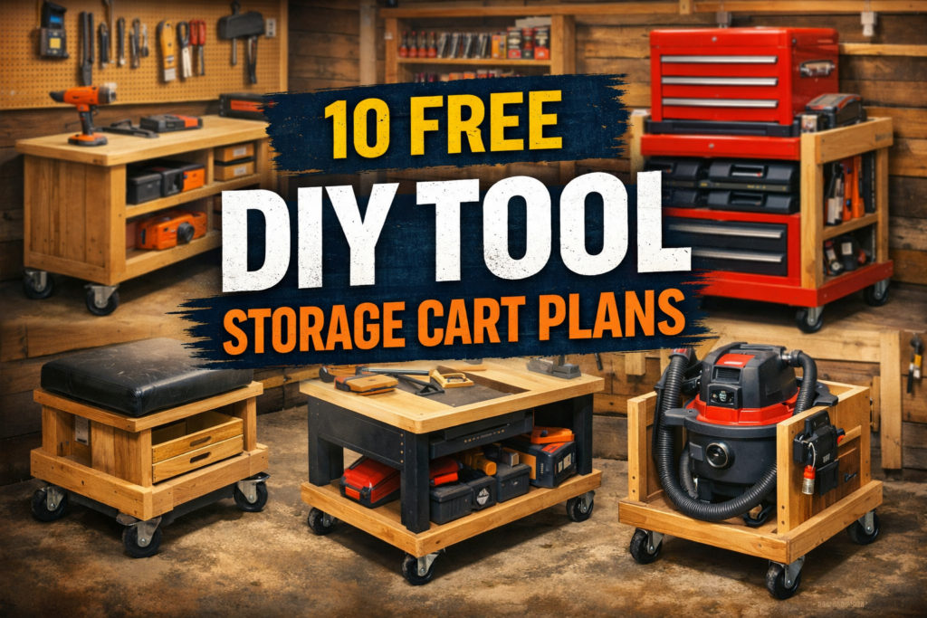 10 free DIY Tool Storage Cart plans » Famous Artisan