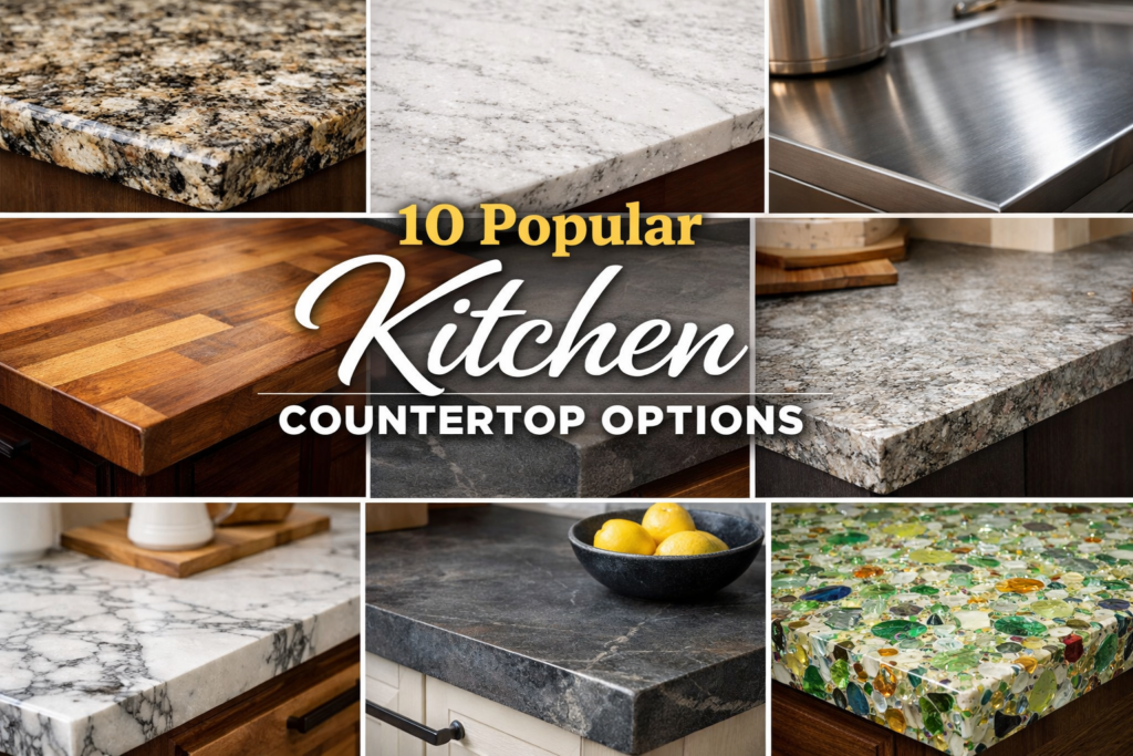 10 popular kitchen countertop ideas » Famous Artisan