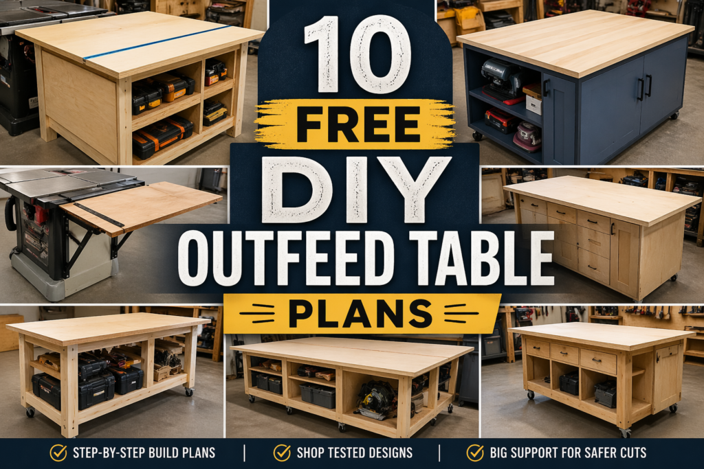 10 Free DIY Outfeed Table Plans » Famous Artisan